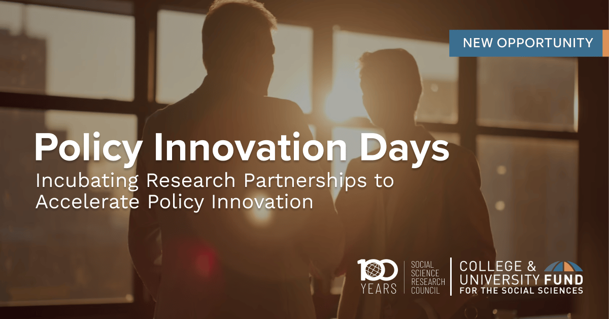 Policy Innovation Days | College and University Fund for the Social ...