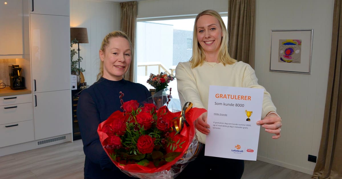 Hilde er Lofotkraft Bredbånds kunde nummer 8.000