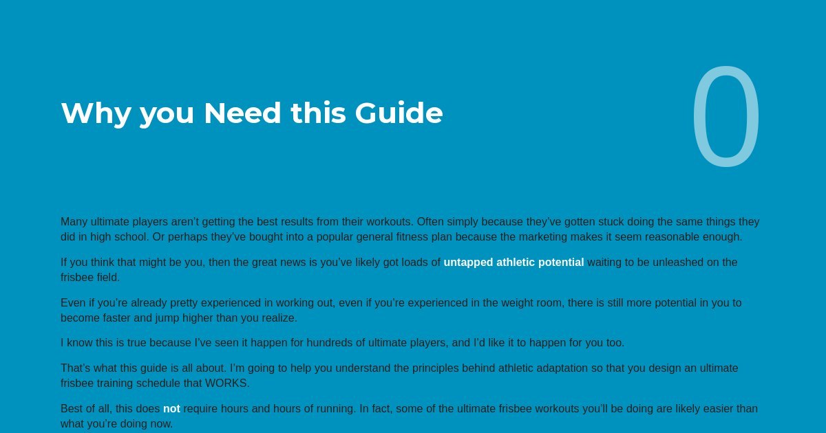 Ultimate Frisbee Workout Guide